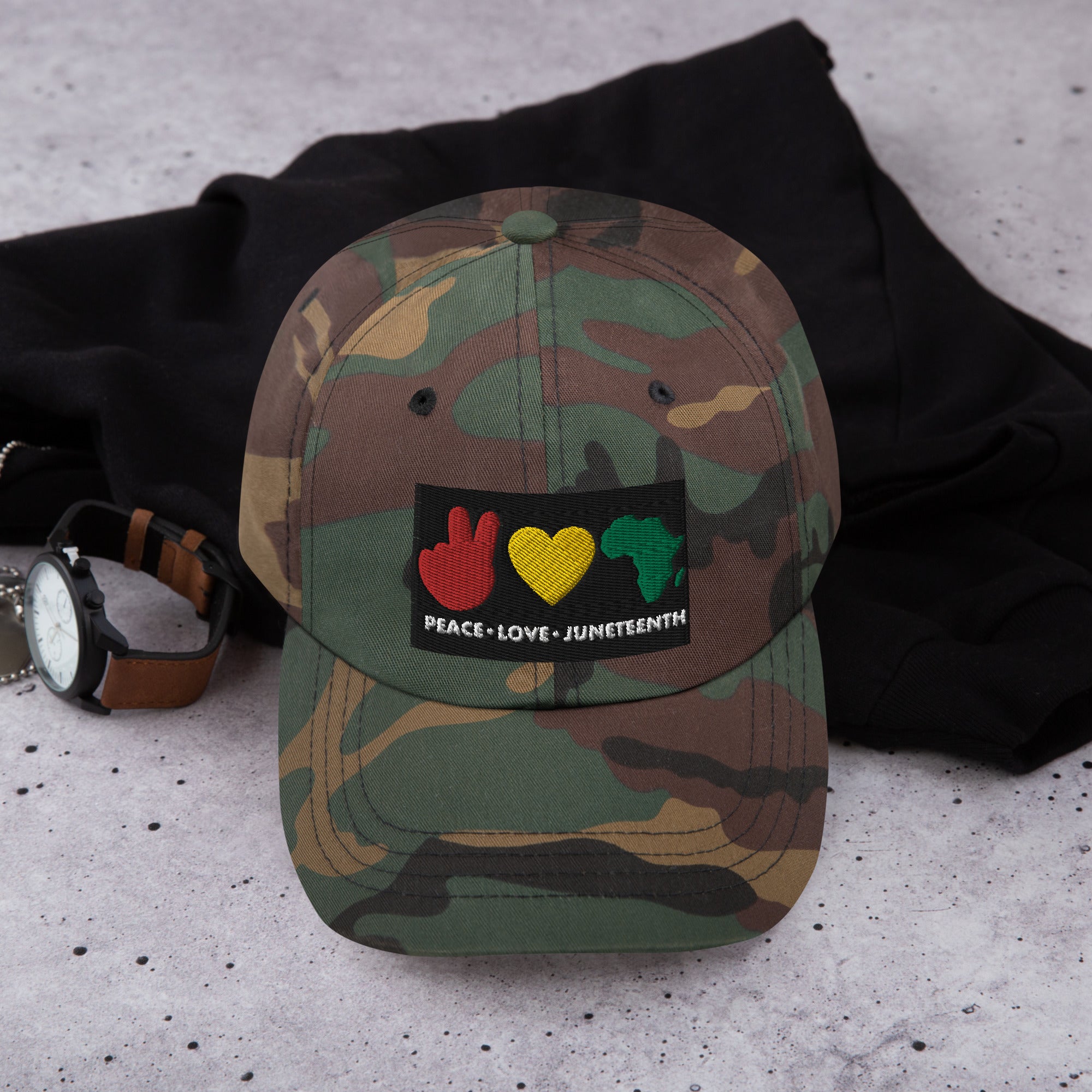 Peace * Love * Juneteenth Dad hat – Trap Pak